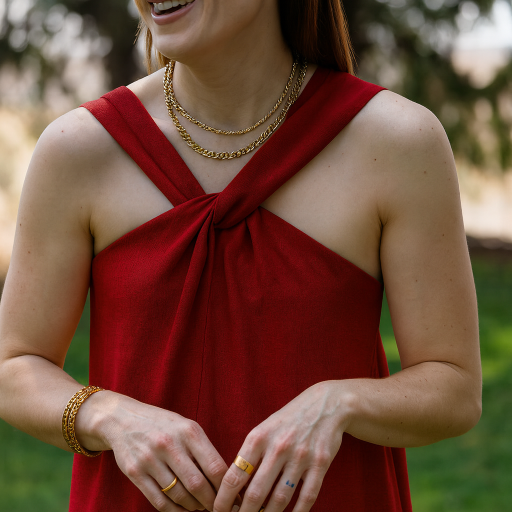 The Twist Top - Cherry Red – Truly Yours Clothing